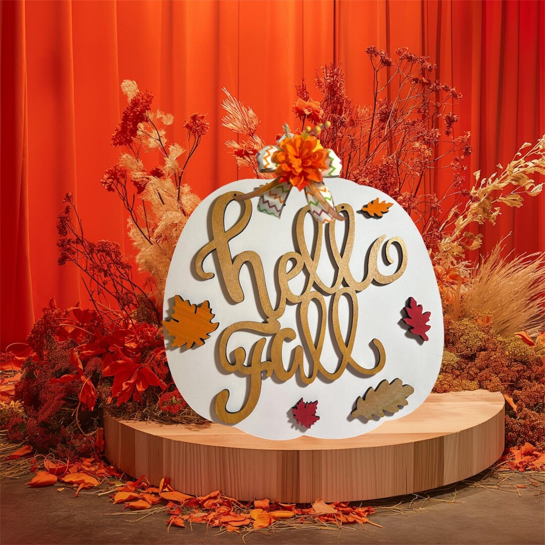 Hello Fall Sign |fall Decorations | Fall Signs - Etsy