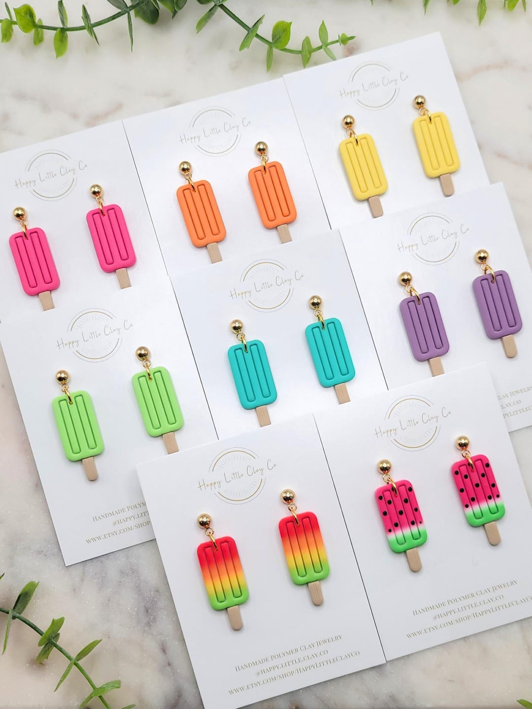 Popsicle Clay Dangle Earrings | Cute Summer Earrings | Fun Novelty ...