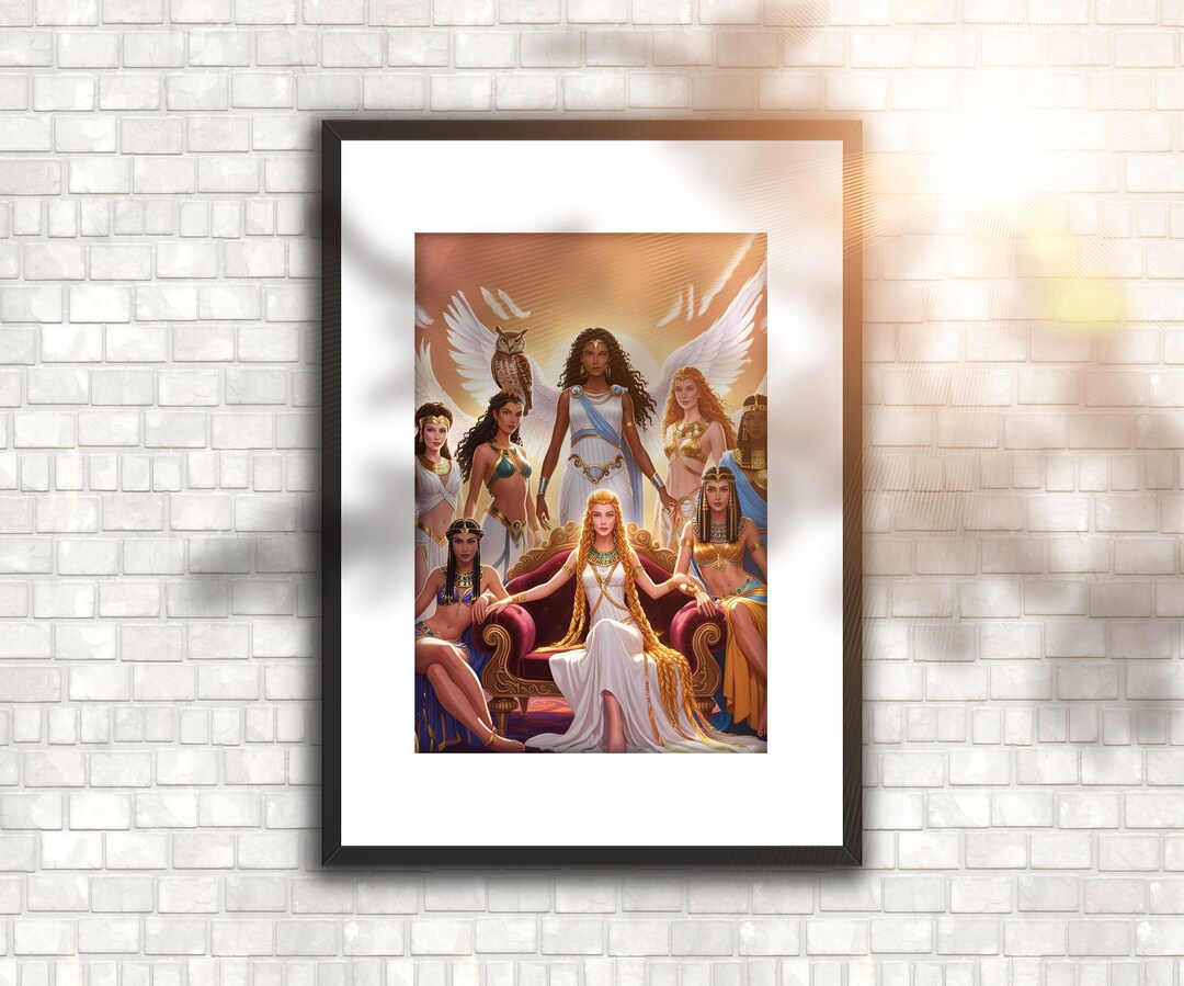 Female Mythological Goddess Digital Art Print Wall Art AI Generated AI ...