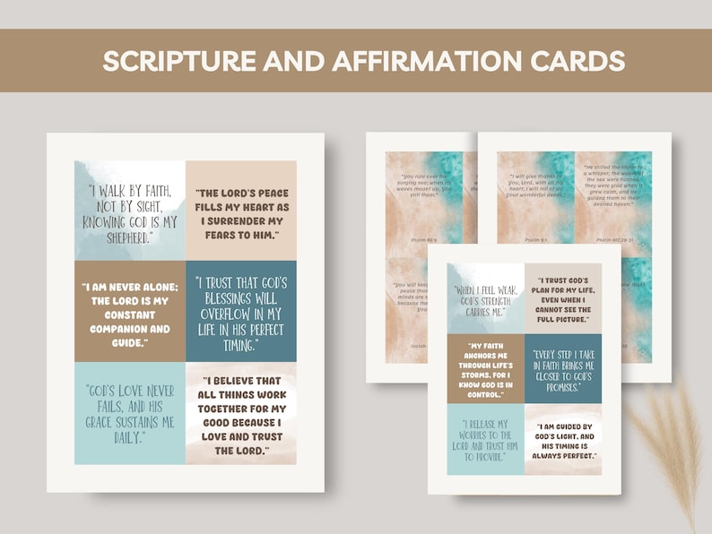 Printable Prayer Board Kit, Coastal Prayer Vision Board, Prayer Cards ...