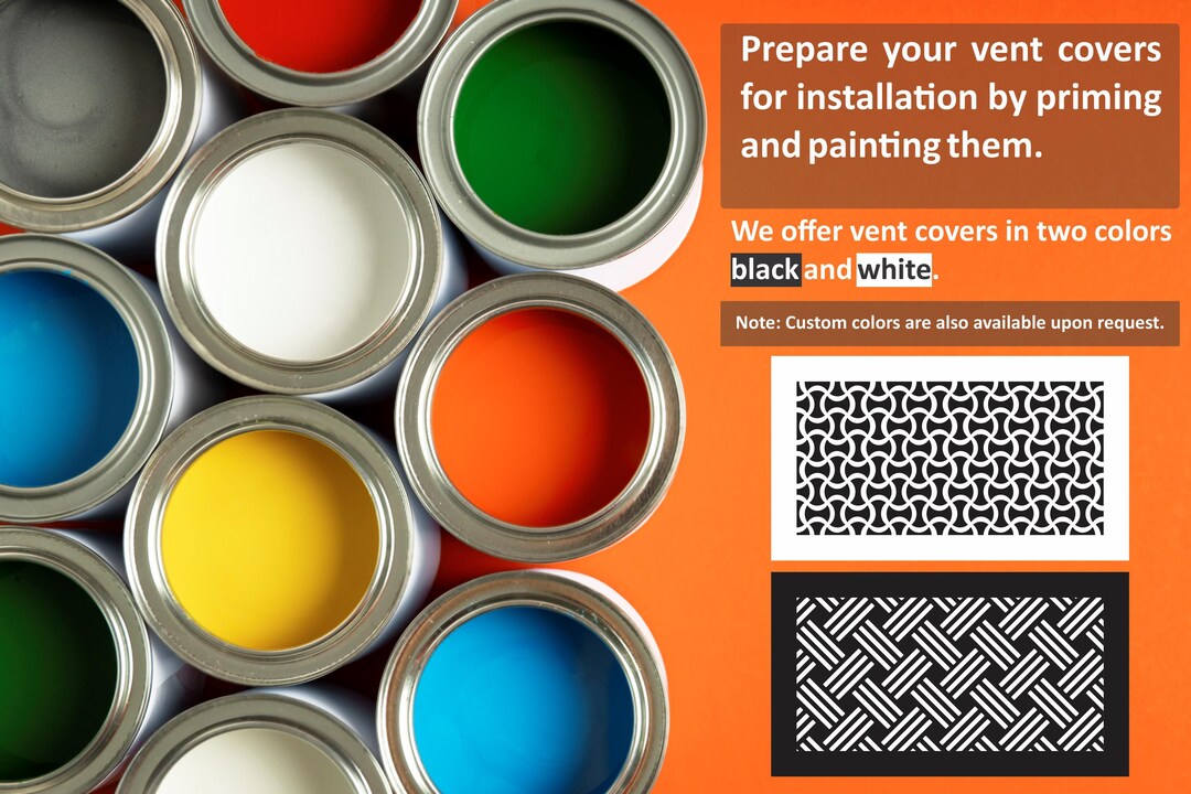 Priming and Painting Vents Covers (50% off for 2 or More Vent Covers ...