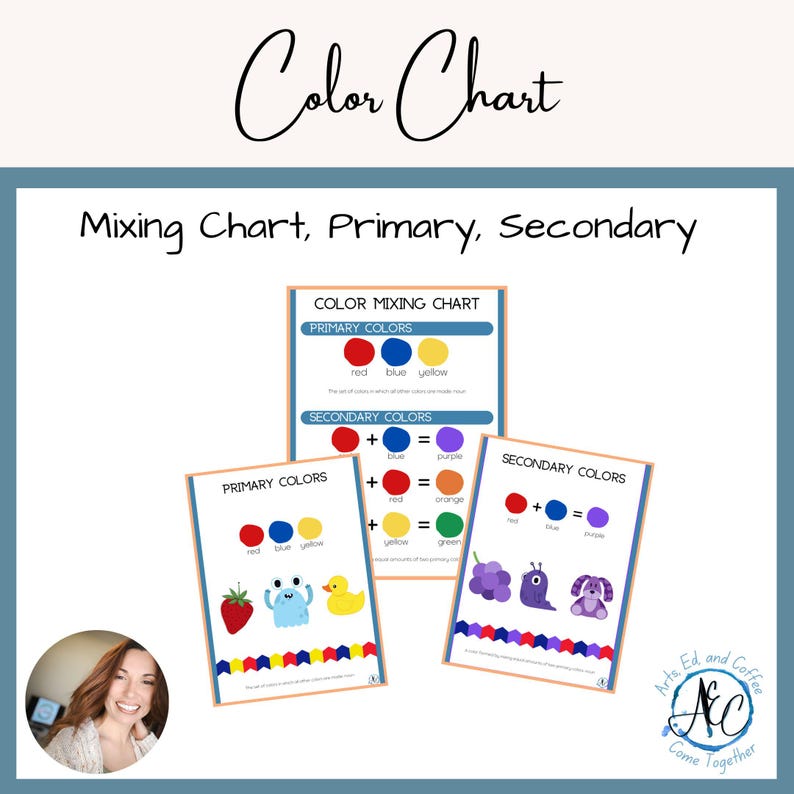 Element of Art: Color Chart Elementary Resource - Etsy
