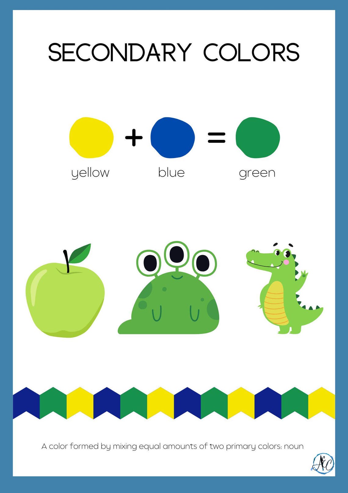 Element of Art: Color Chart Elementary Resource - Etsy
