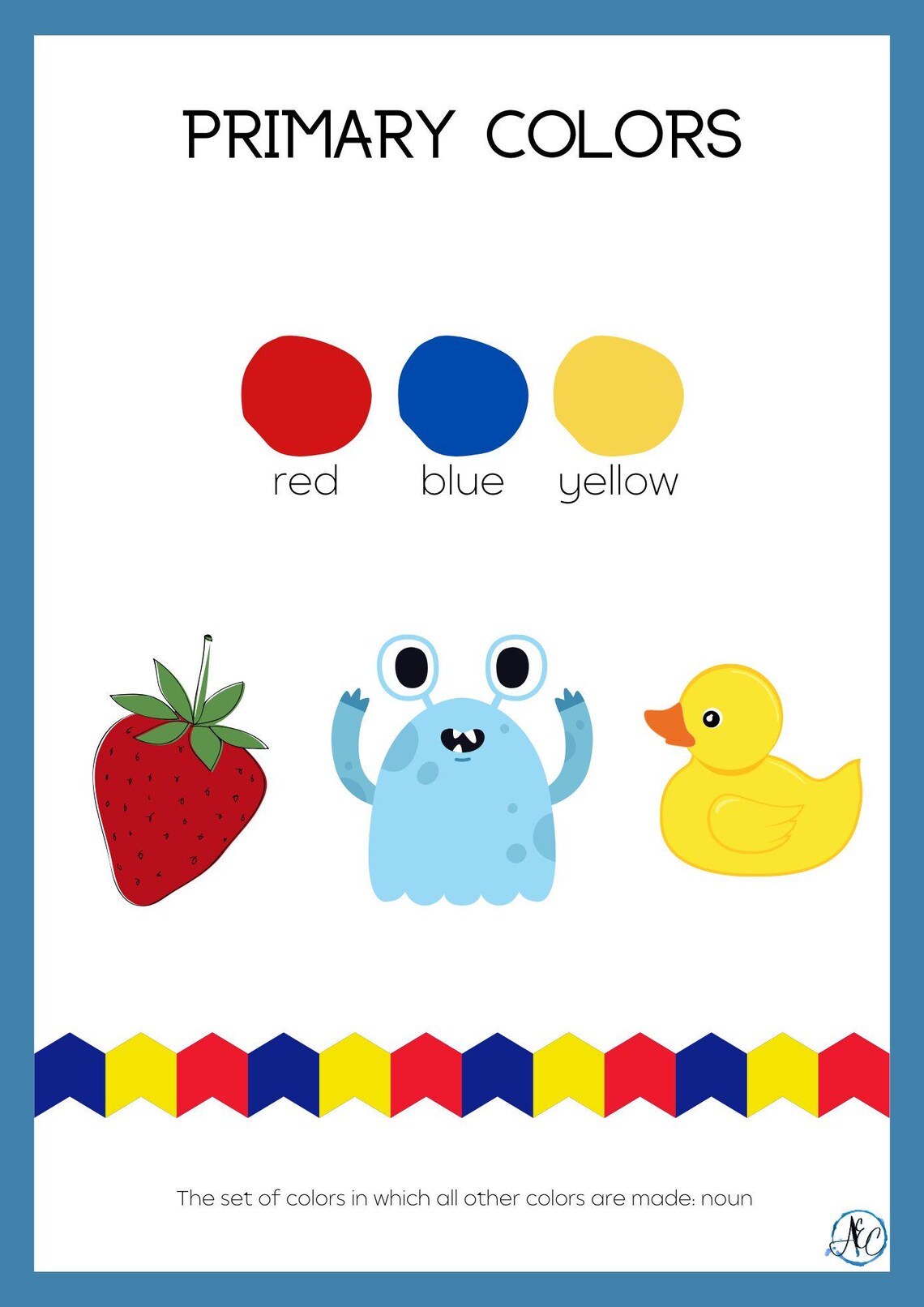 Element of Art: Color Chart Elementary Resource - Etsy