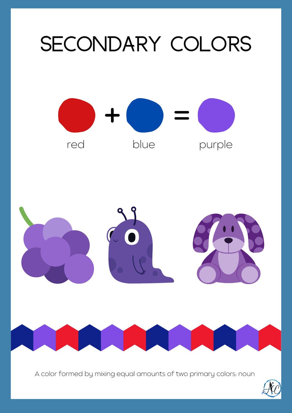 Element of Art: Color Chart Elementary Resource - Etsy