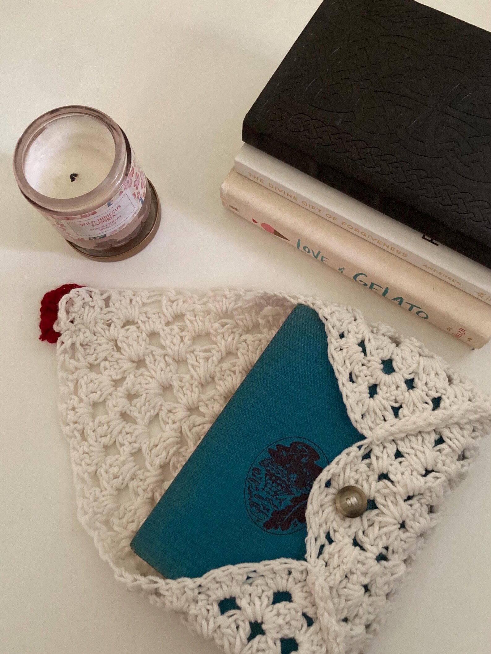 Crochet Heart Envelope Book Cover - Etsy