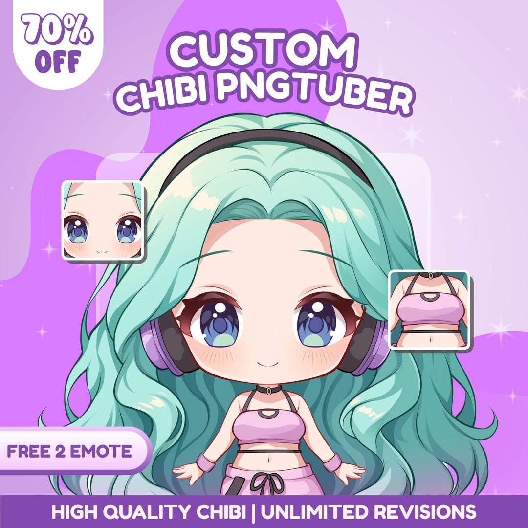 Chibi Pngtuber Model Custom: Anime Style PNG Avatar - Etsy