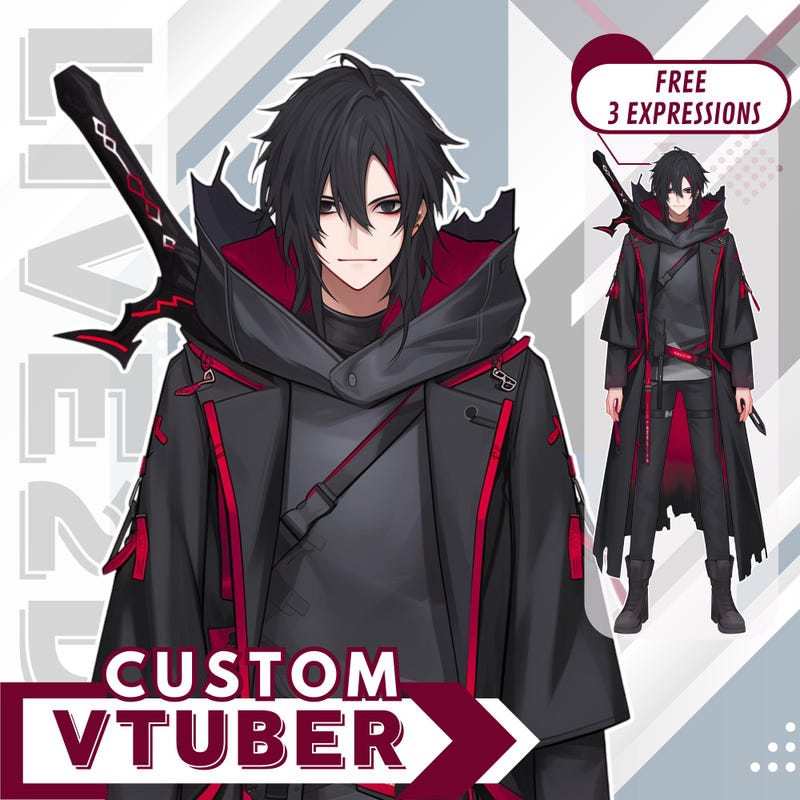Male Vtuber Model Premade - Etsy