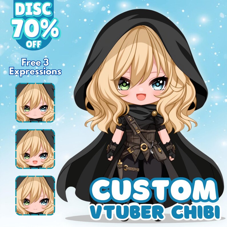 CUSTOM CHIBI VTUBER, Custom Vtuber Model, Live2d Model, Vtuber Design ...