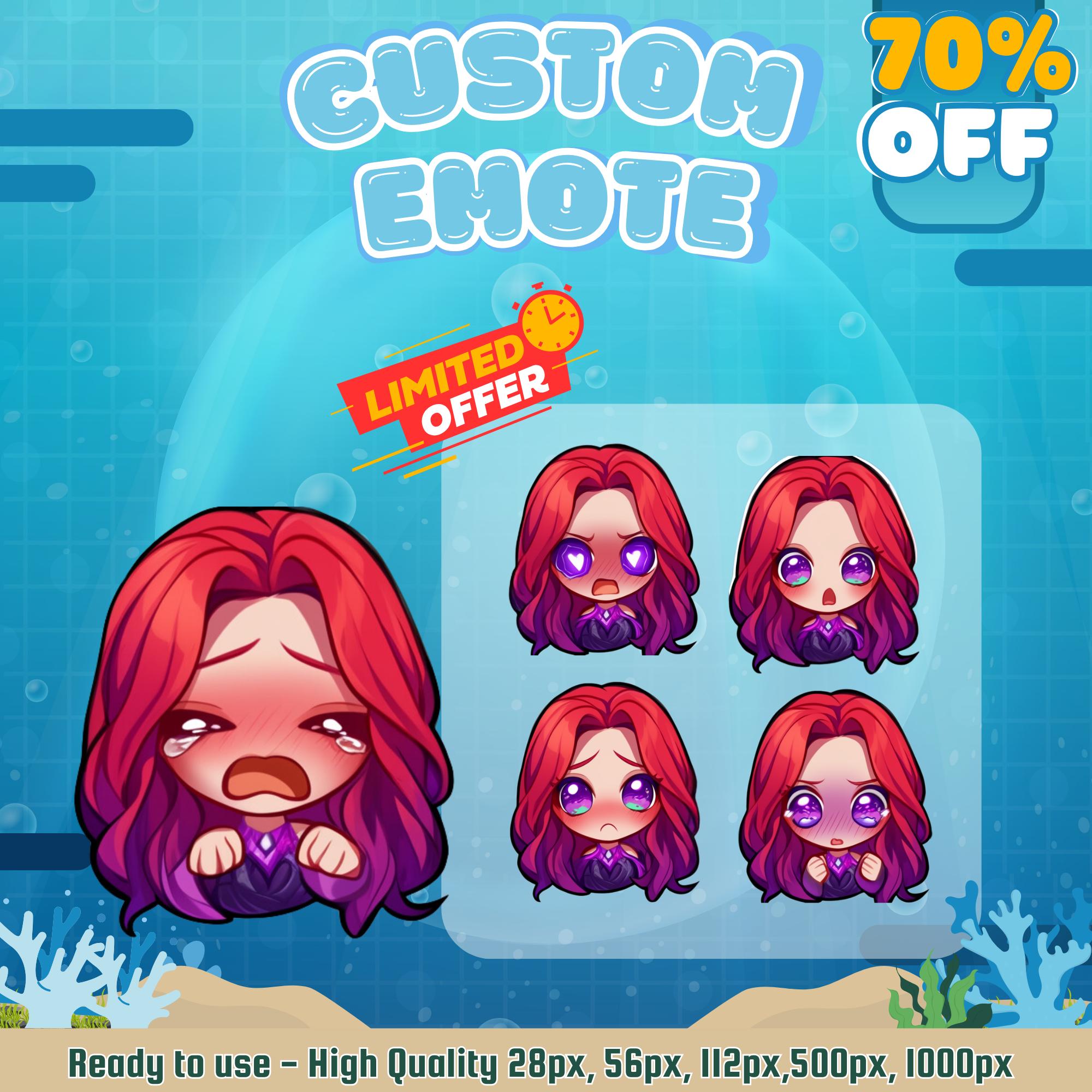 Custom Twitch Emotes, Animated Emotes, Vtuber Emotes, Kick Emotes, Sub ...