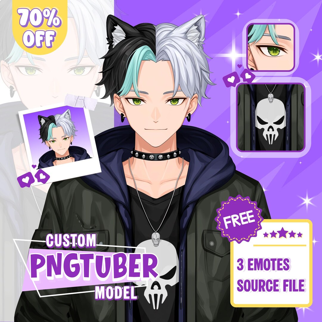 Pngtuber Commission – Custom PNG Avatar Model for Streaming, Anime ...