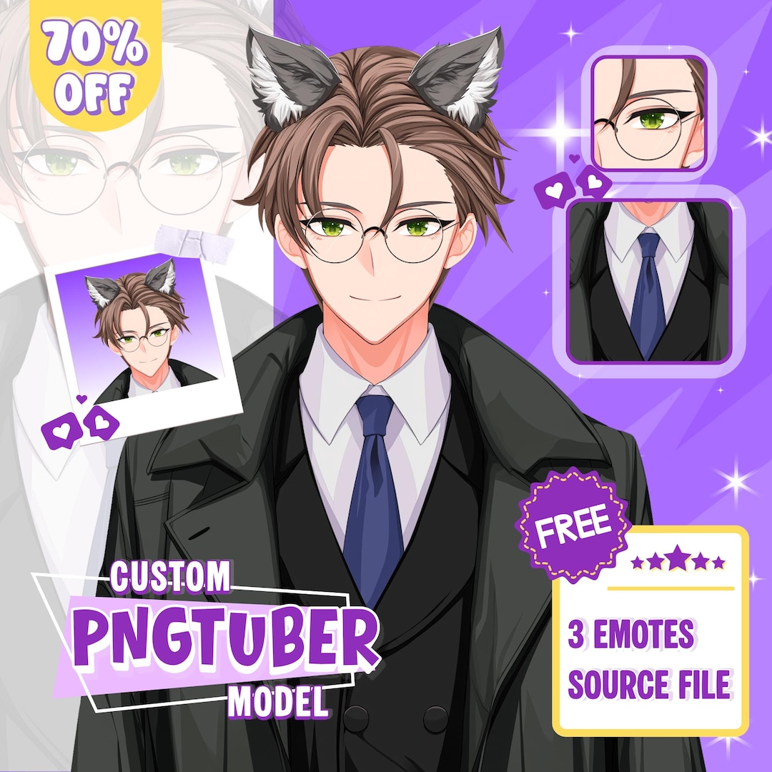 Pngtuber Starter Avatar: Custom Talking Blinking Model for New ...