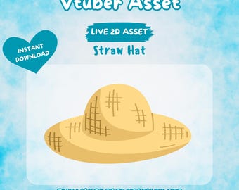 Vtuber Asset | Rigged Farmer Hat, Premade Assets, Vtuber, Vtuber Prop ...