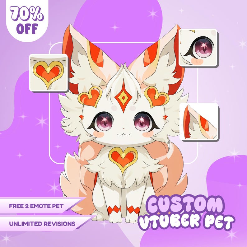 Custom Pet Vtuber Model: Live2d Rigged Animal Avatar - Etsy