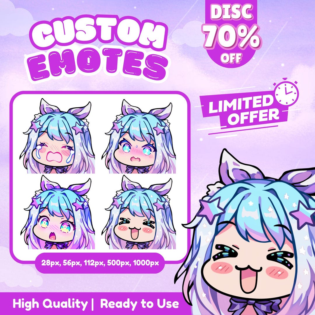 Custom Twitch Emotes and Animated Emotes for Your Vtuber Emotes and ...
