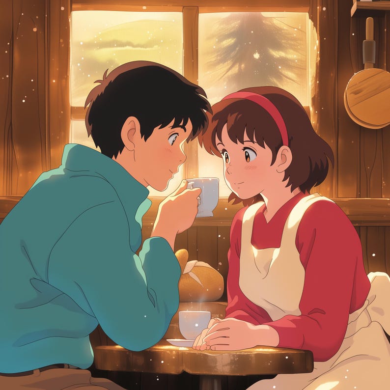 Custom Anime Ghibli Style, Anime Portrait, Couple Portraits, Family ...