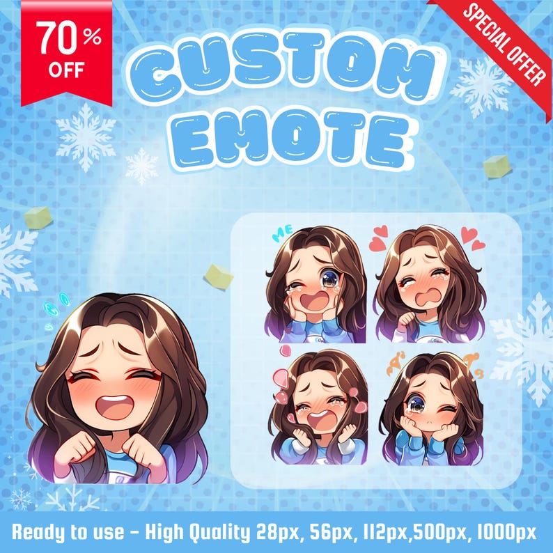 Custom Twitch Emotes, Animated Emotes, Vtuber Emotes, Kick Emotes, Sub ...