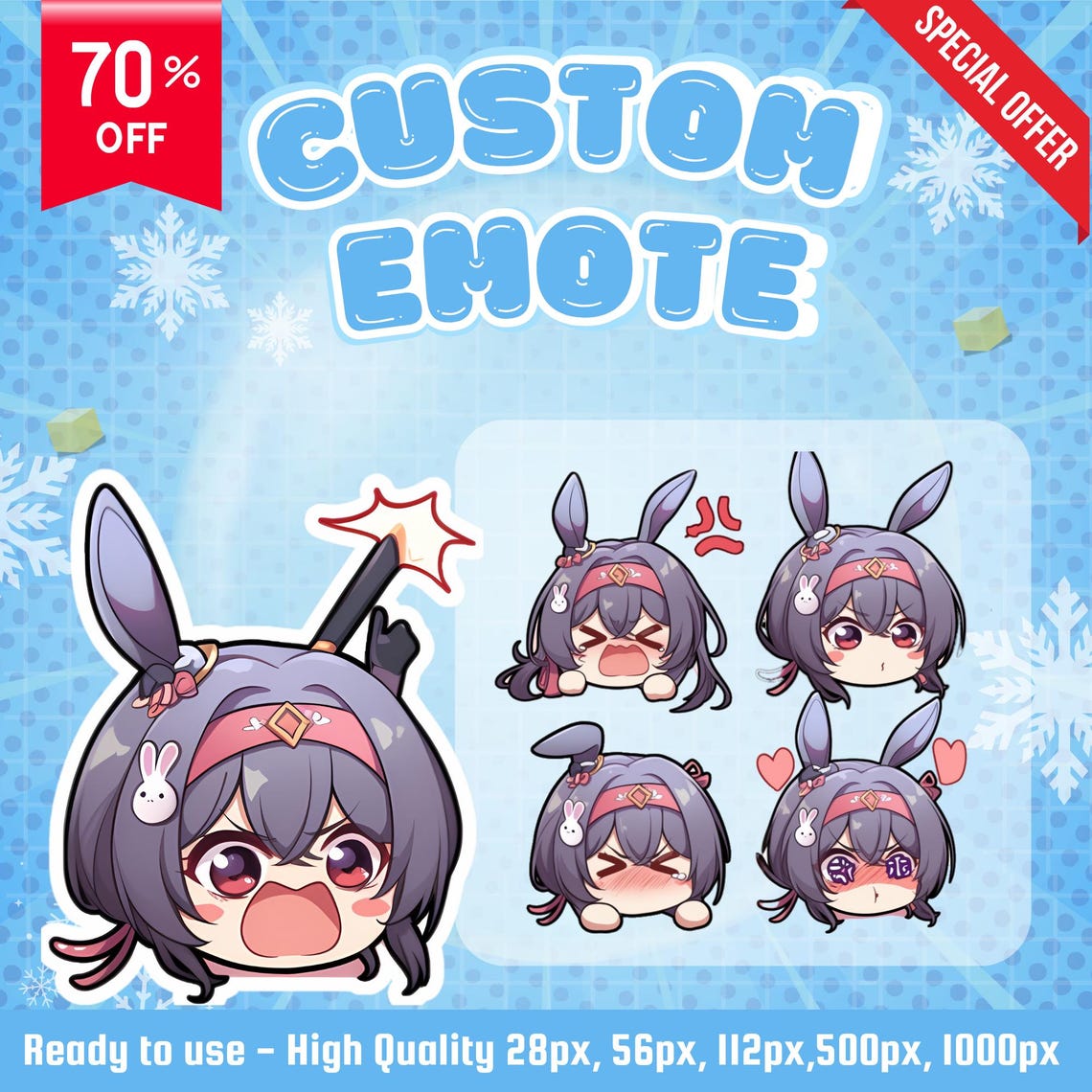 Custom Twitch Emotes, Animated Emotes, Vtuber Emotes, Kick Emotes, Sub ...