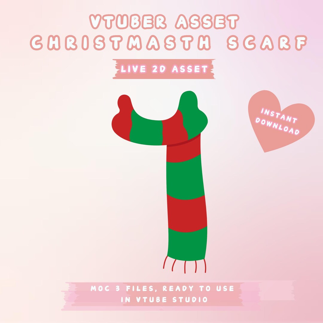 Vtuber Asset | Rigged Asset, Vtuber Scarf Asset, Premade Assets, Hat ...