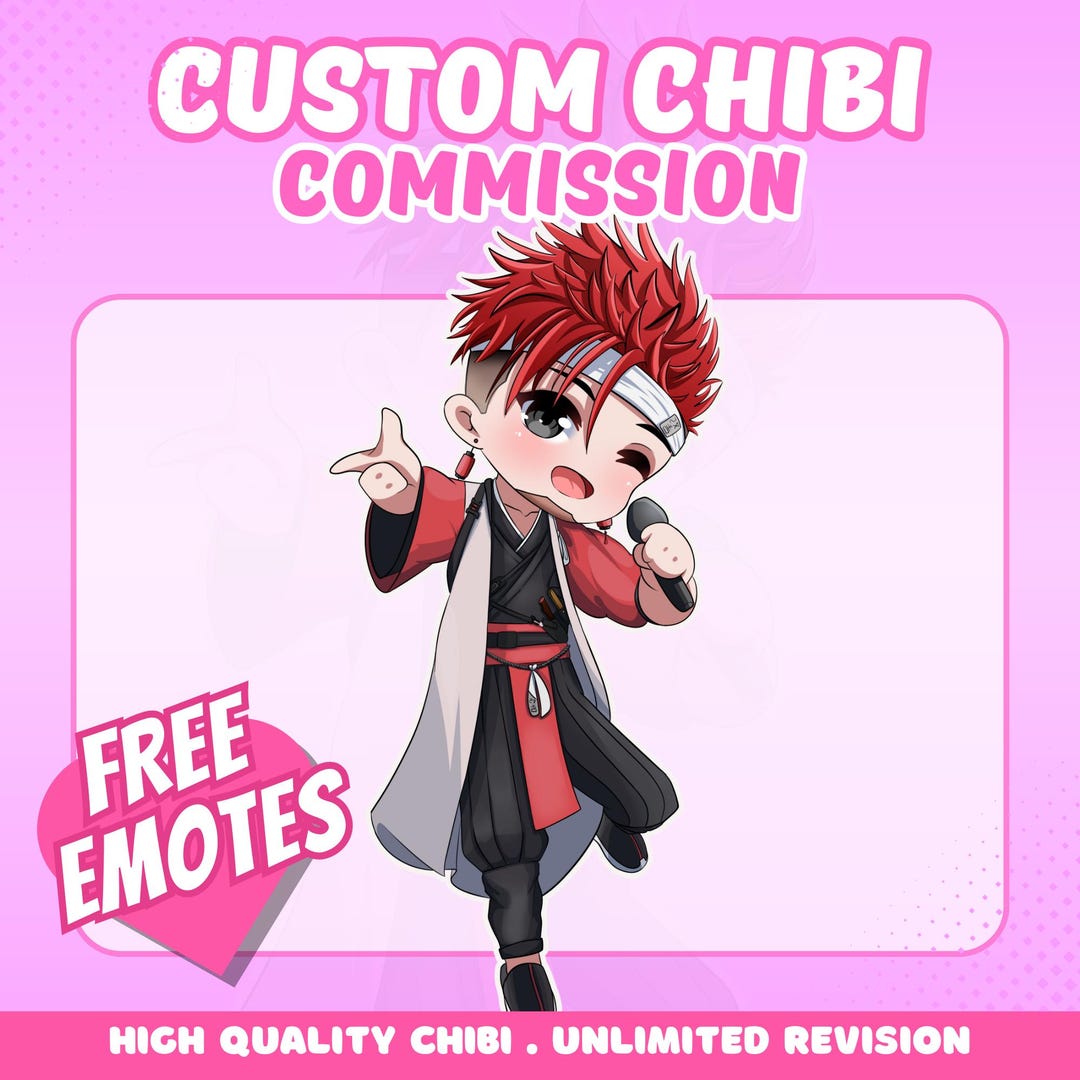 Custom Chibi Character Custom Chibi Commission, Couple Chibi Valentine ...