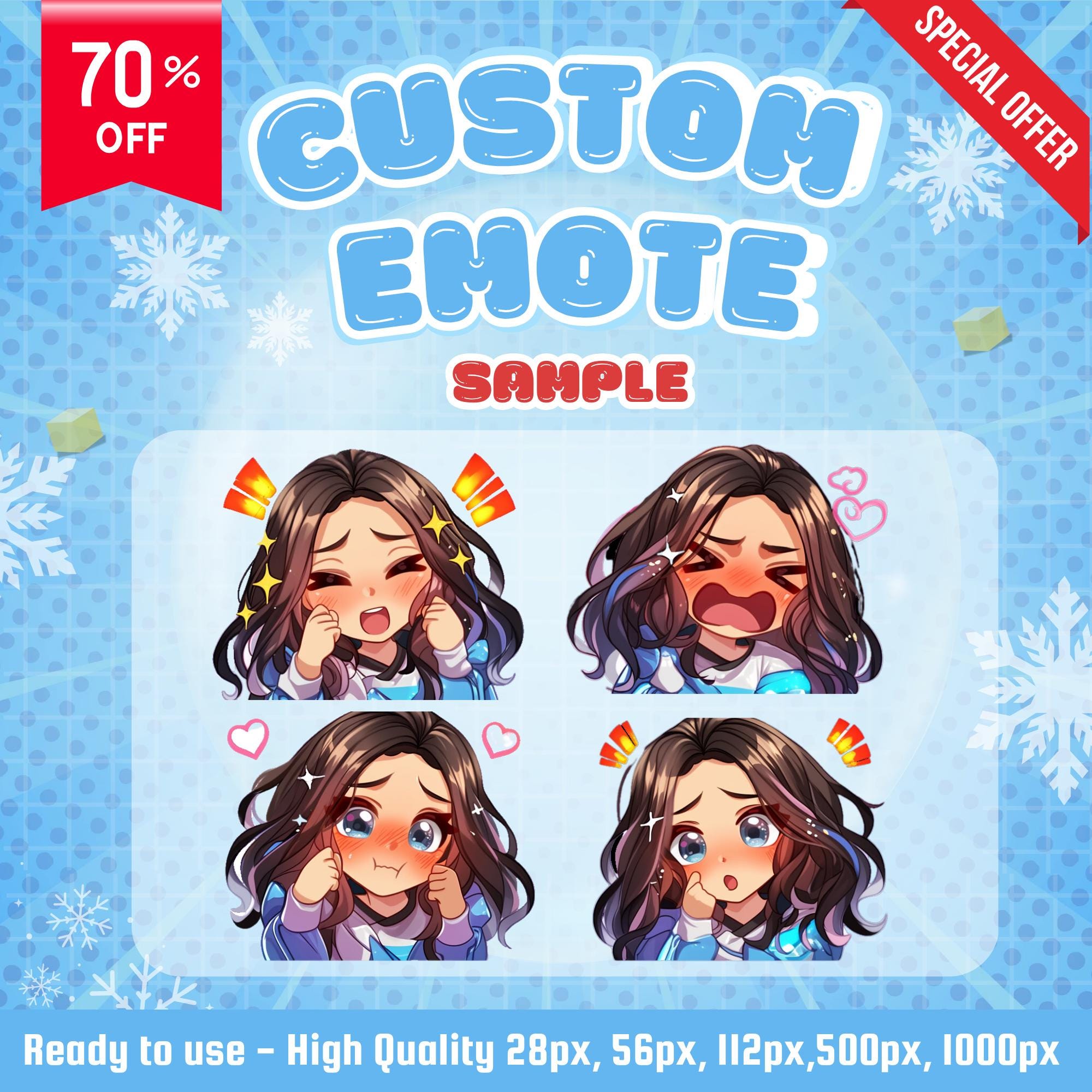 Custom Twitch Emotes, Animated Emotes, Vtuber Emotes, Kick Emotes, Sub ...