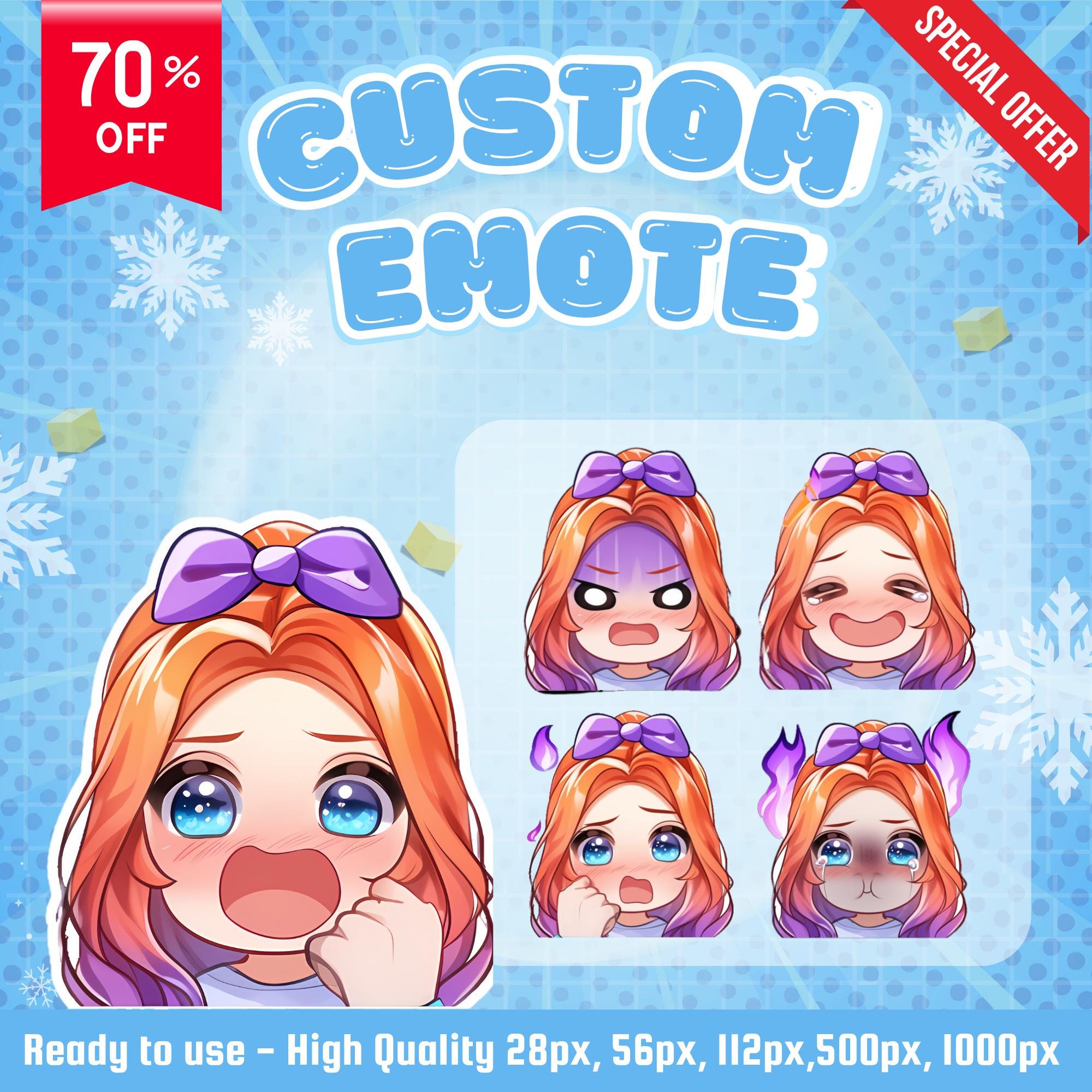 Custom Twitch Emotes, Animated Emotes, Vtuber Emotes, Kick Emotes, Sub ...