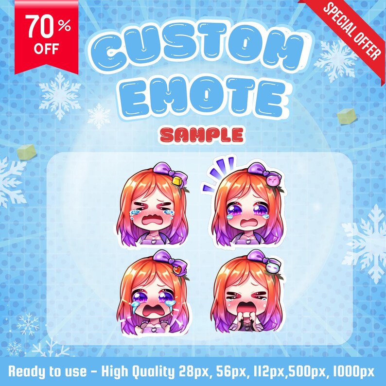 Custom Twitch Emotes, Animated Emotes, Vtuber Emotes, Kick Emotes, Sub ...