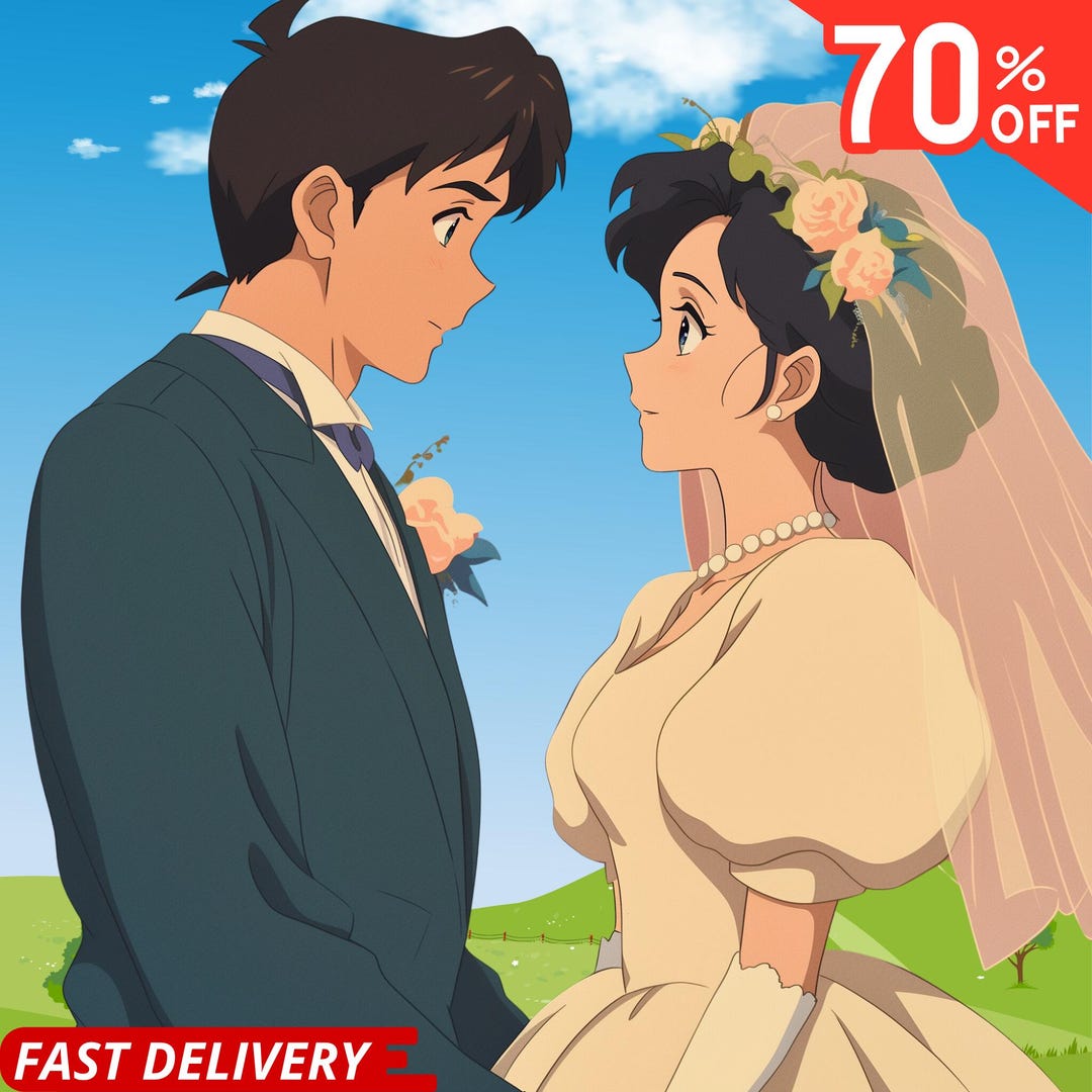 Custom Ghibli-style Art | Anime Portraits for Couples, Families & Pets ...