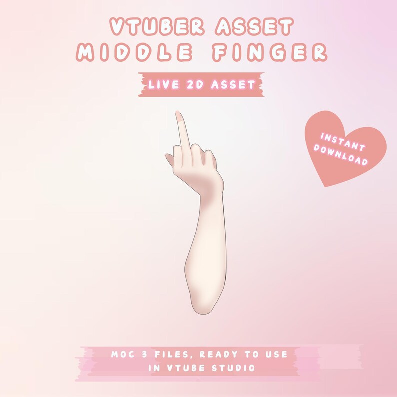 Vtuber Asset | Vtuber Hand, Rigged Pissed off Hand, Hand Sign, Hand ...