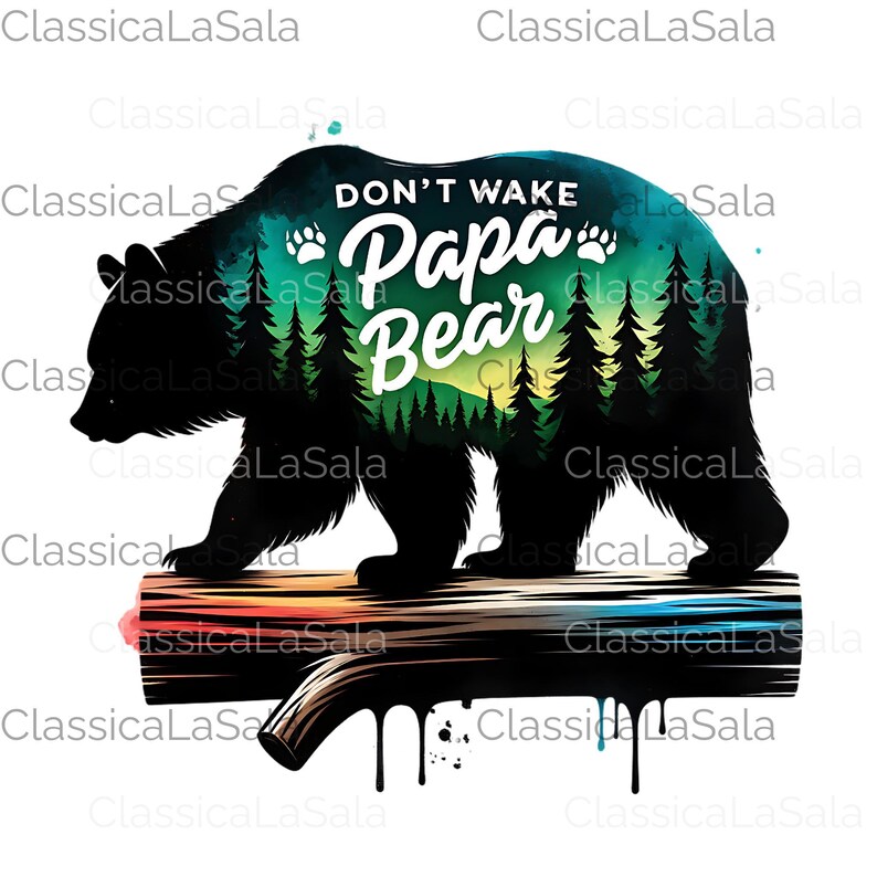 Don't Wake the Bear Clipart Bundle Set of 9 for Crafters - Sublimation ...