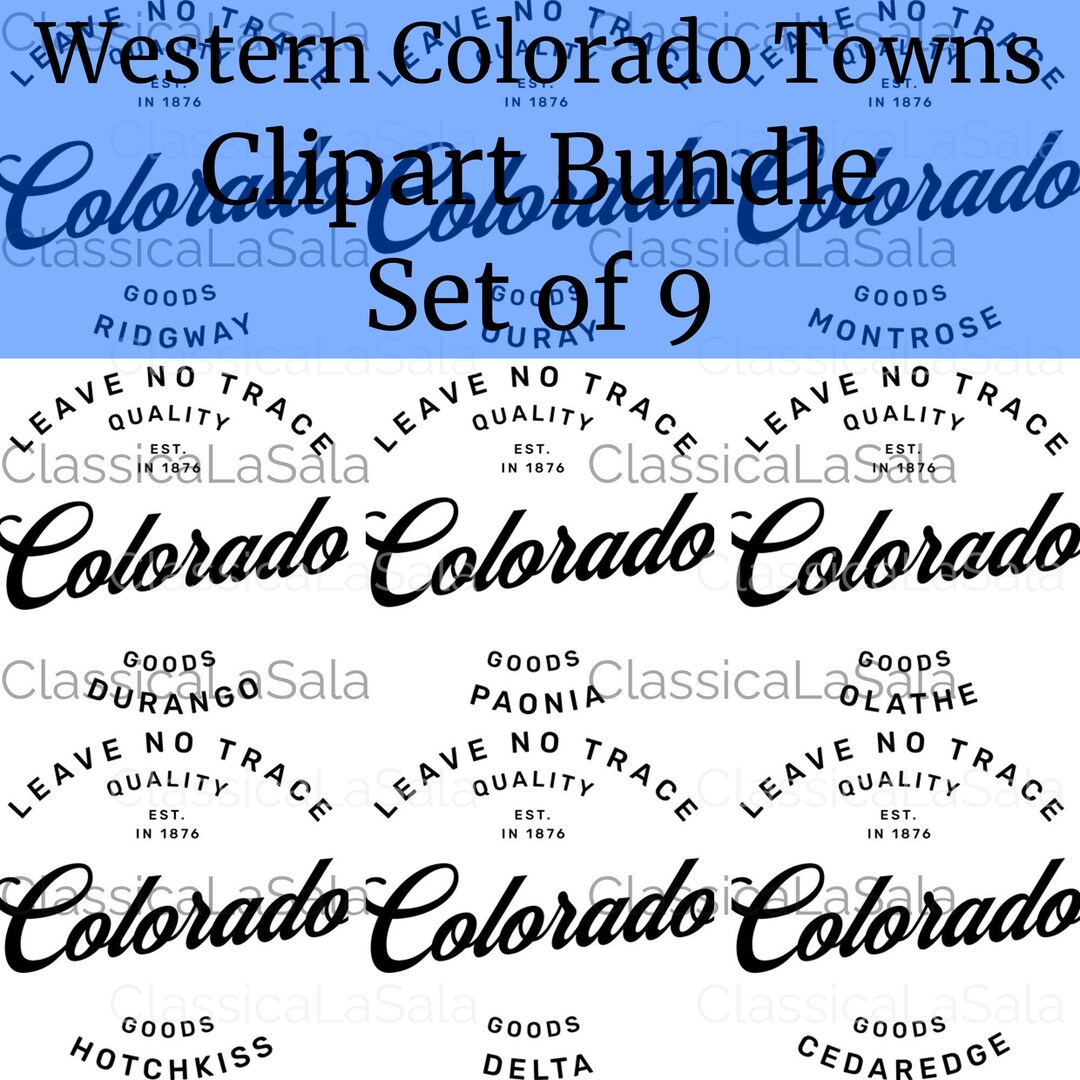 Vintage Colorado Logo Colorado EST. IN 1876 Leave No Trace Clipart ...