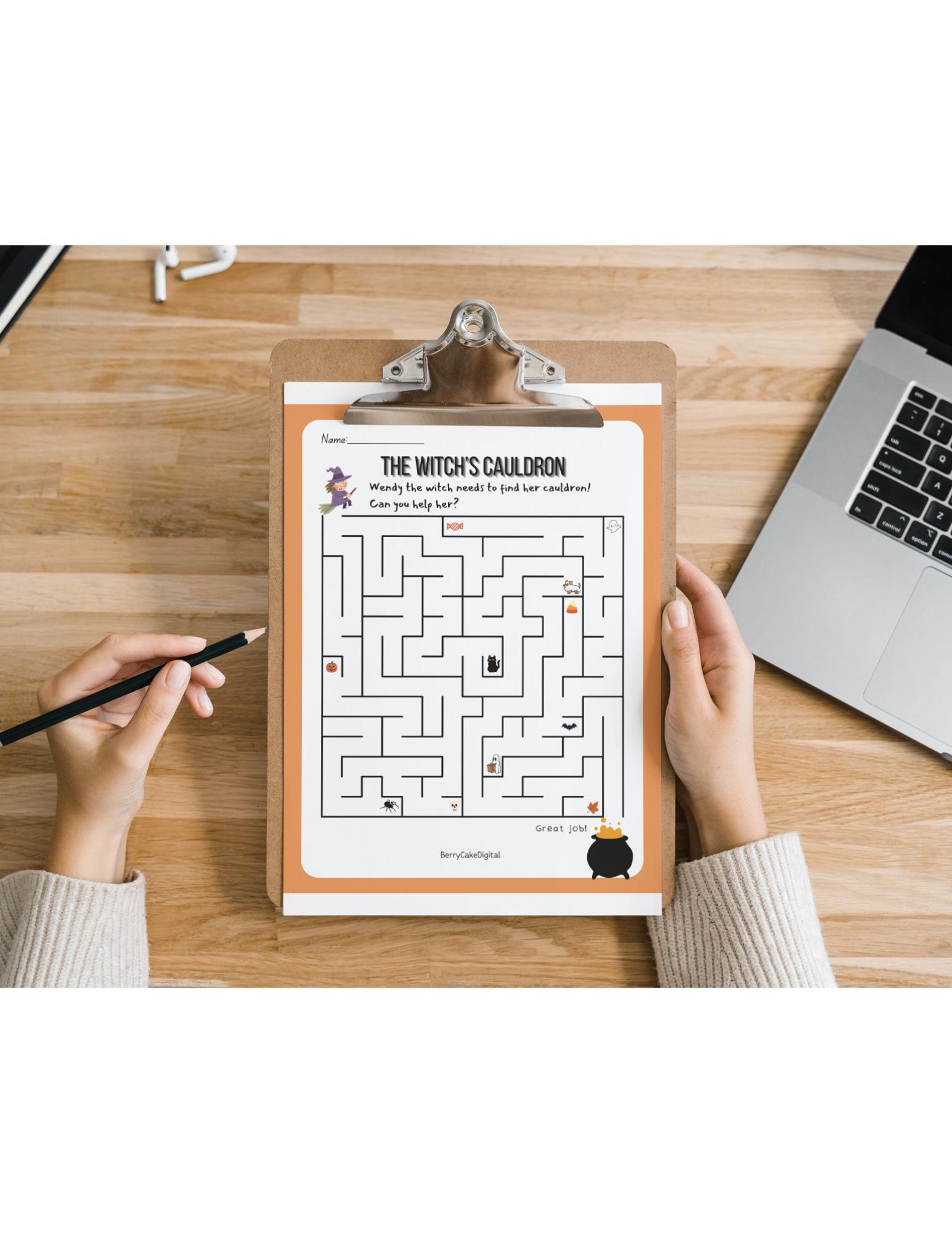 Halloween Maze Printable Activity for Kids and Students 2024 2025 ...