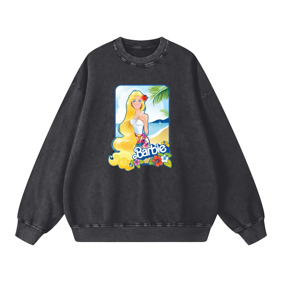 CLASSIC BARBIE Acid Wash Oversize Sweatshirt - 360 GSM - Etsy