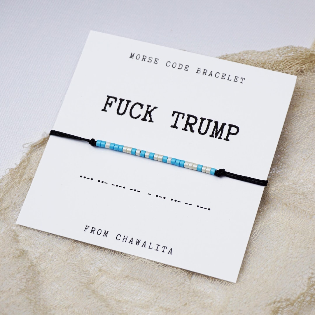 Fuck Trump Morse Code Bracelet, Friendship Gift, FDT Bracelet, Best ...