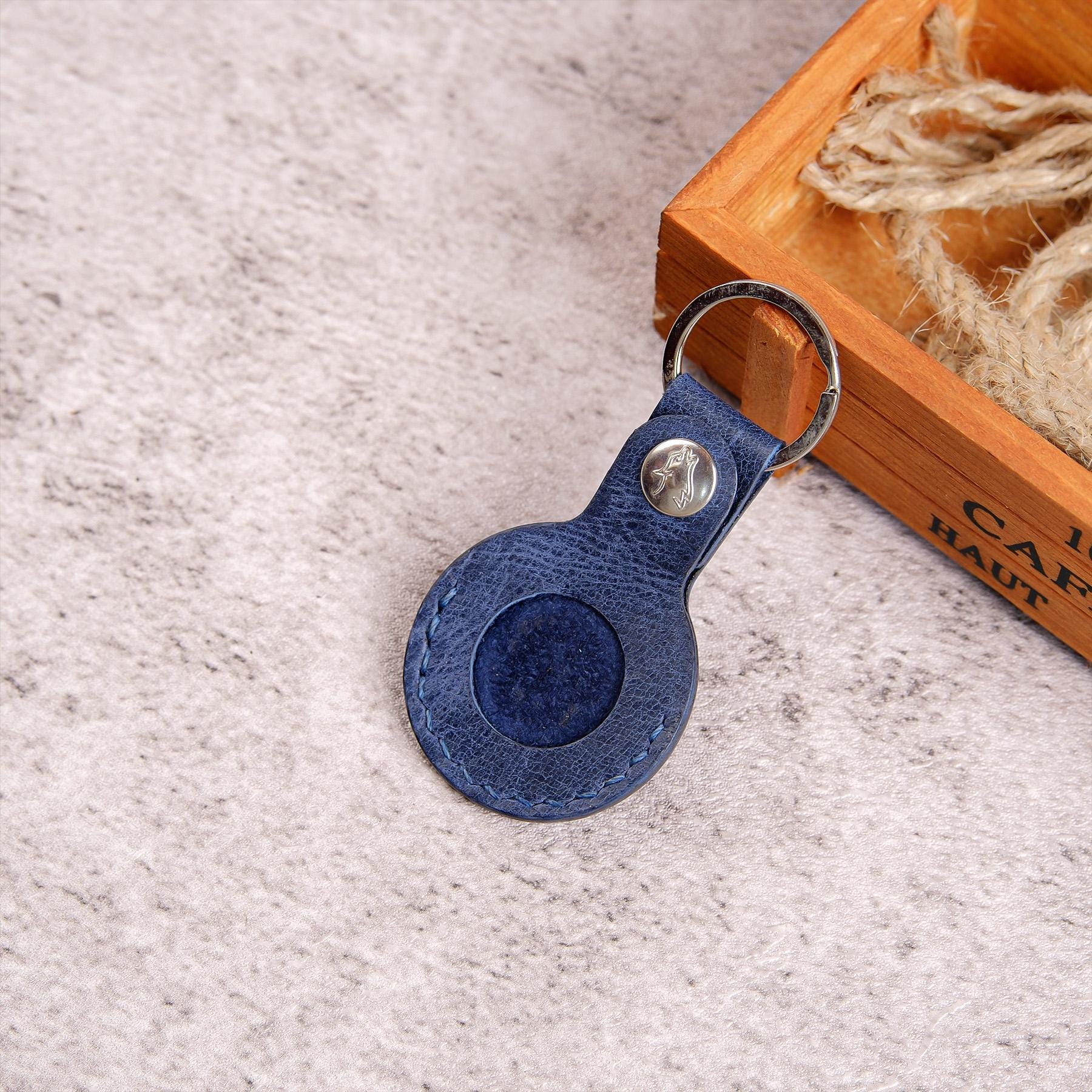 Handmade Apple AirTag Holder, Keychain Holder for Air Tag, Engraved Air ...