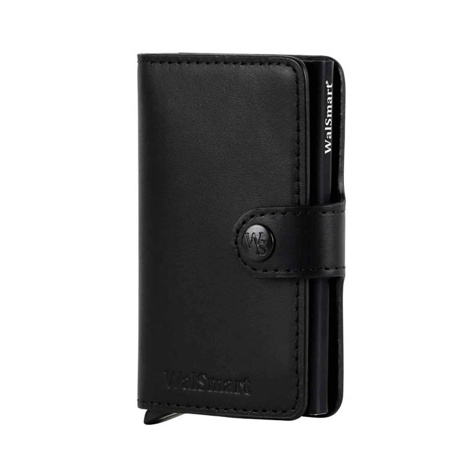 Mini Smart Mechanism Wallet With RFID Blocking Men's & Women's Leather ...