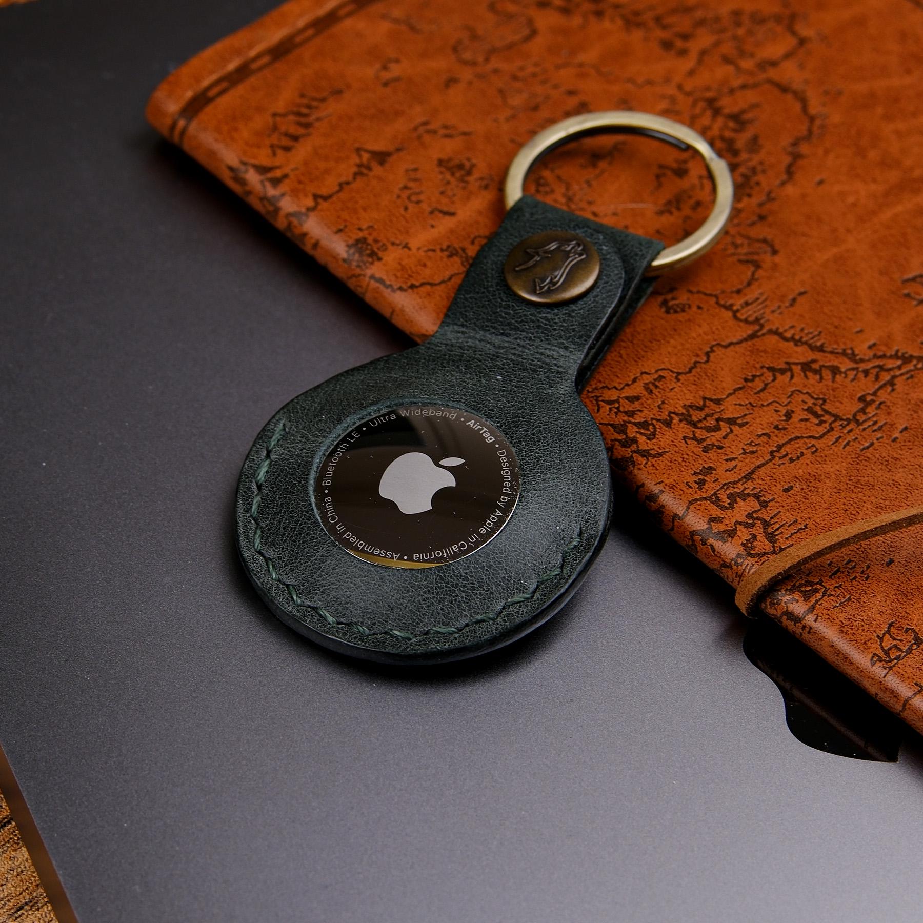Handmade Apple AirTag Holder, Keychain Holder for Air Tag, Engraved Air ...