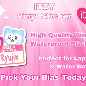ITZY Bias Sticker | "my Bias Is" ITZY KPOP Waterproof Decal for Laptop ...