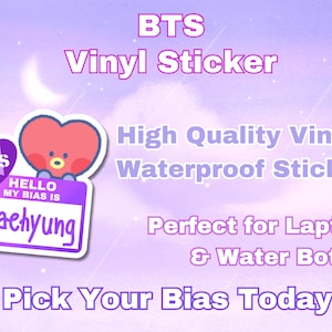 BTS Bias Sticker: Kpop Army Waterproof Decal - Etsy