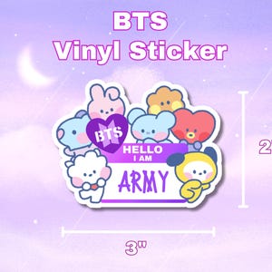 BTS Bias Sticker: Kpop Army Waterproof Decal - Etsy