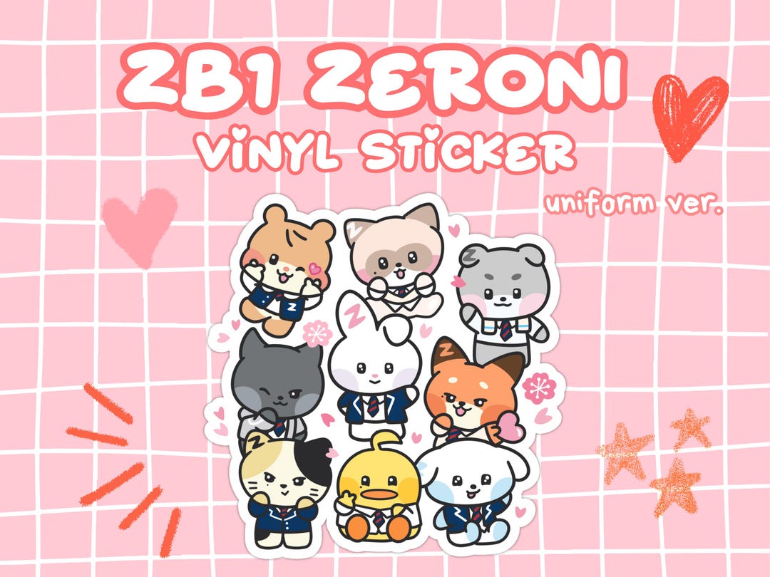 Zerobaseone ZB1 Zeroni Vinyl Sticker Uniform | Binini, Hanini, Yunini ...