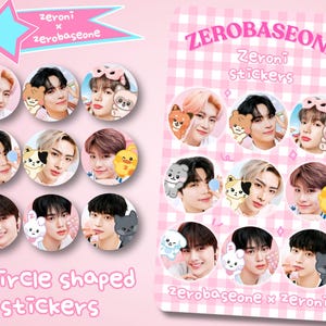 ZEROBASEONE Sticker Sheet | Cute Zeroni and ZB1 Stickers of All Members ...