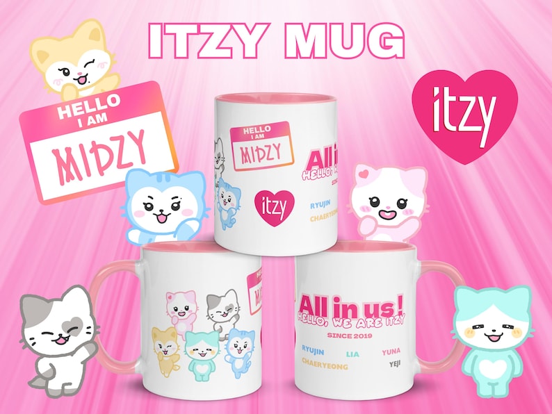 ITZY Coffee Cup ITZY Mug for Midzy Cute Itzy Gift, Kpop Christmas Gift ...