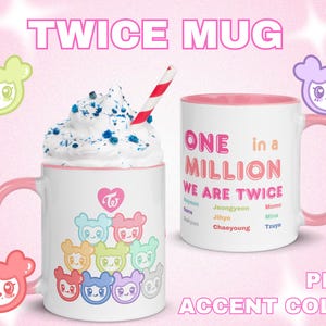 TWICE Coffee Mug | Twice KPOP Coffee Cup | Momo, Nayeon, Sana, Mina ...