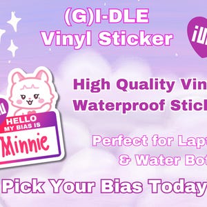 G-idle Sticker | "my Bias Is" Gidle KPOP Waterproof Decal for Laptop ...