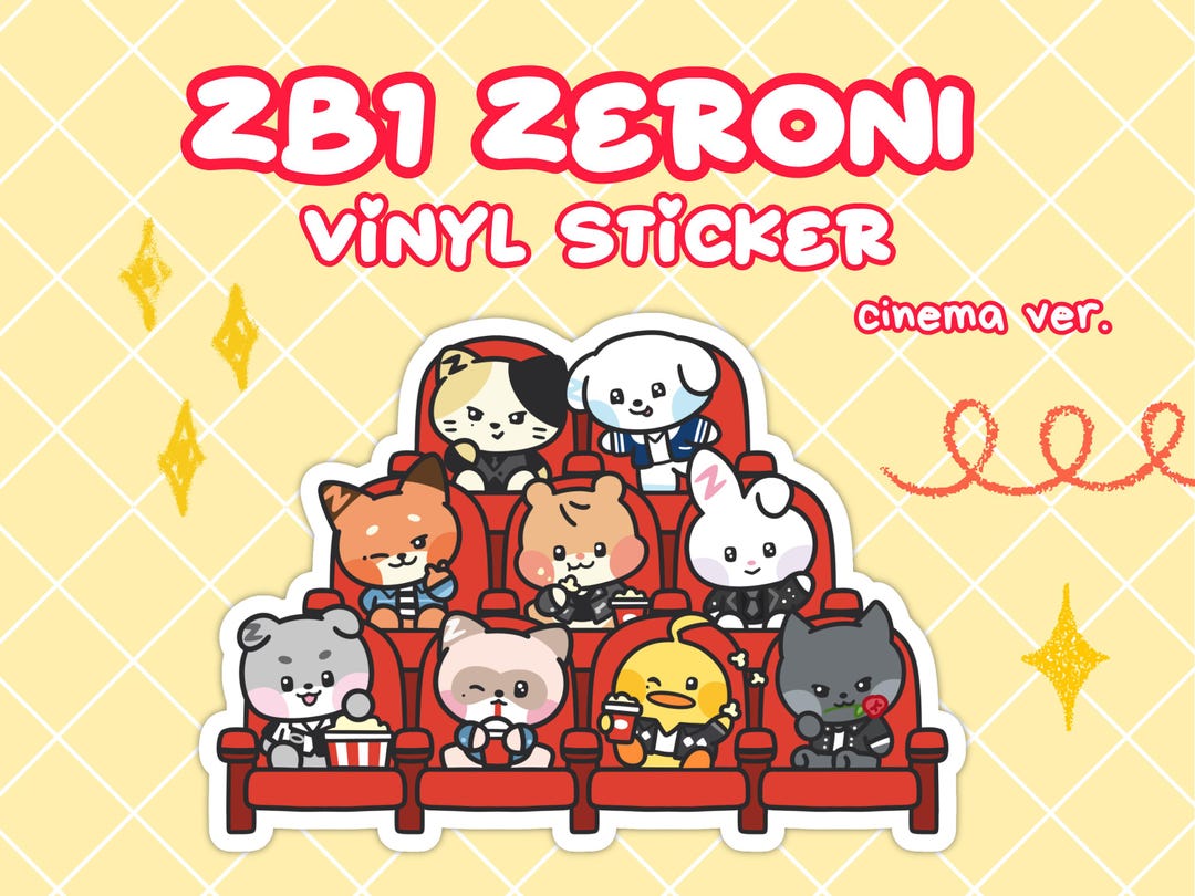 Zerobaseone ZB1 Zeroni Vinyl Sticker Cinema | Binini, Hanini, Yunini ...