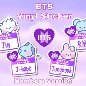 BTS Bias Sticker: Kpop Army Waterproof Decal - Etsy