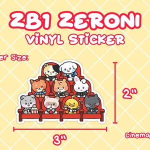 Zerobaseone ZB1 Zeroni Vinyl Sticker Cinema | Binini, Hanini, Yunini ...