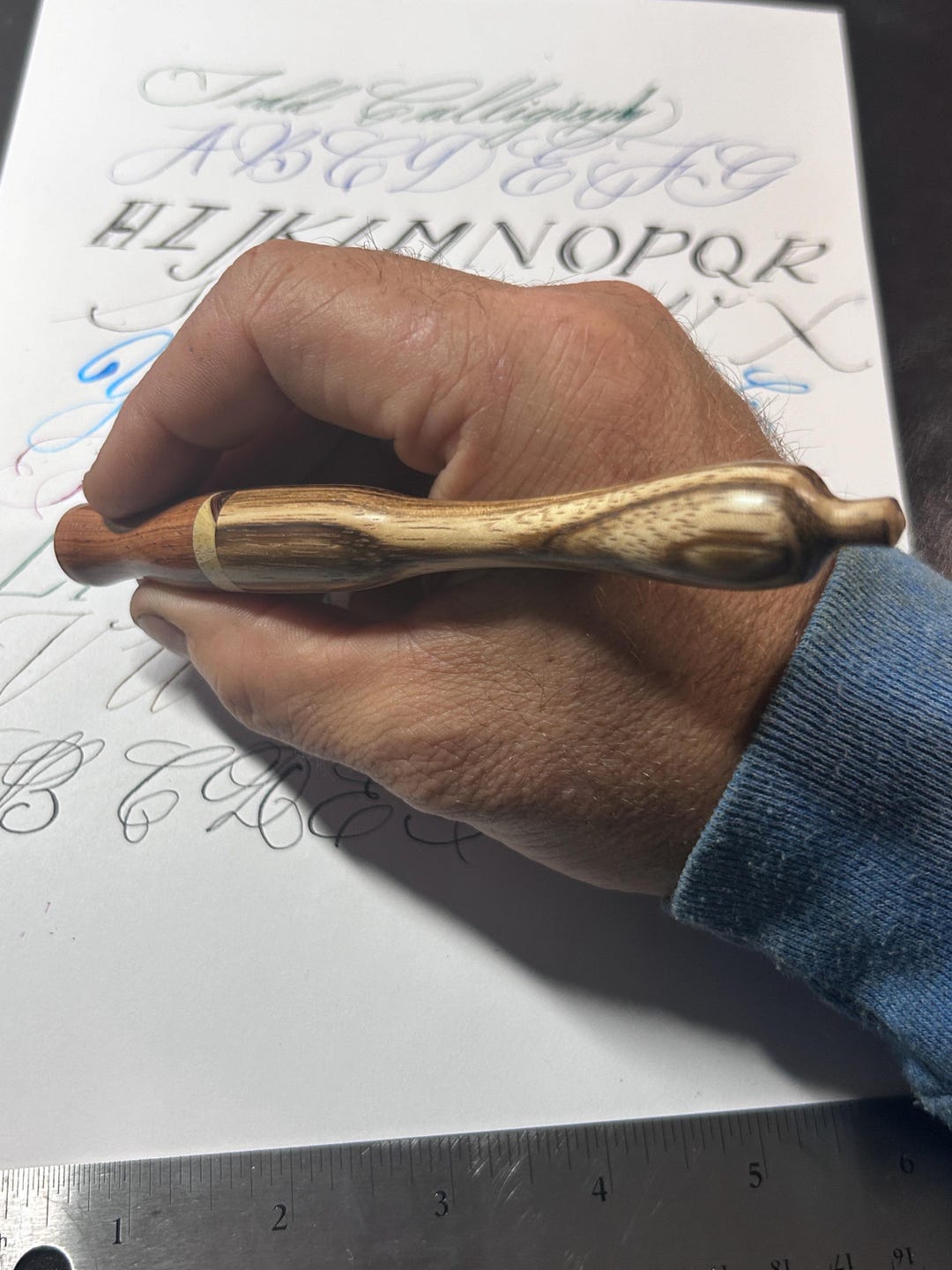 Hand-turned Wooden Calligraphy Pen Stave - Zebra Wood. - Etsy
