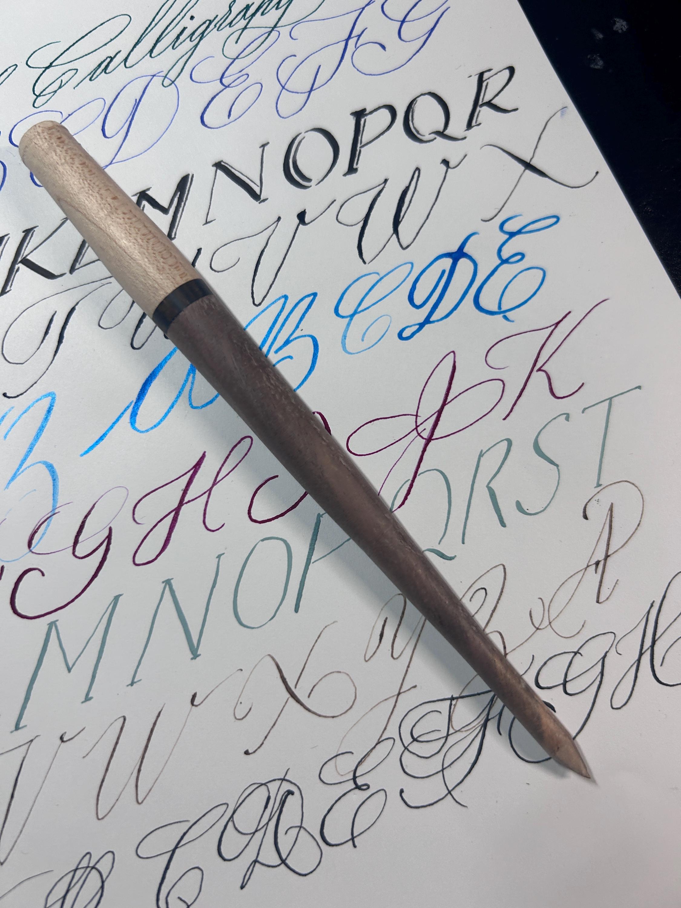 Hand-turned Wooden Calligraphy Pen Stave - Maple, Ebony, and Black ...